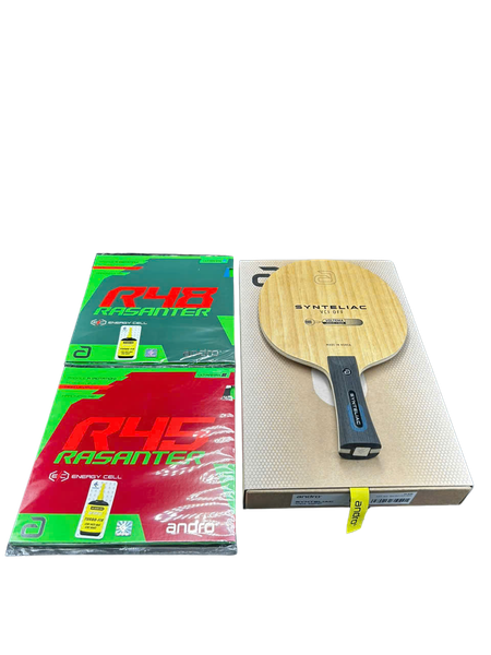 Combo cốt vợt Andro Synteliac VCI OFF kết hợp mặt vợt Andro Rasanter R ...