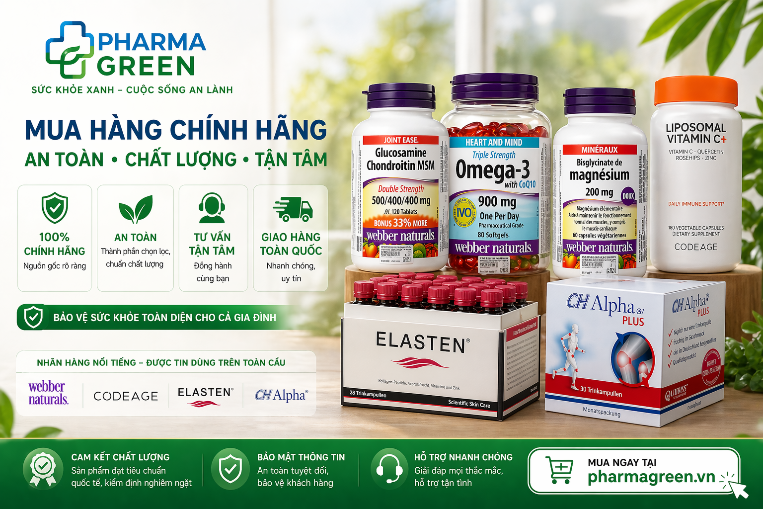 Pharma Green - Nơi mua sắm sản phẩm đáng tin cậy cho sức khoẻ